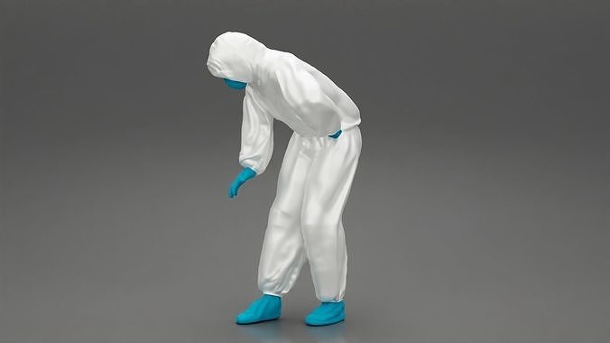 man wearing antivirus suit taking 3D model 3D printable | CGTrader