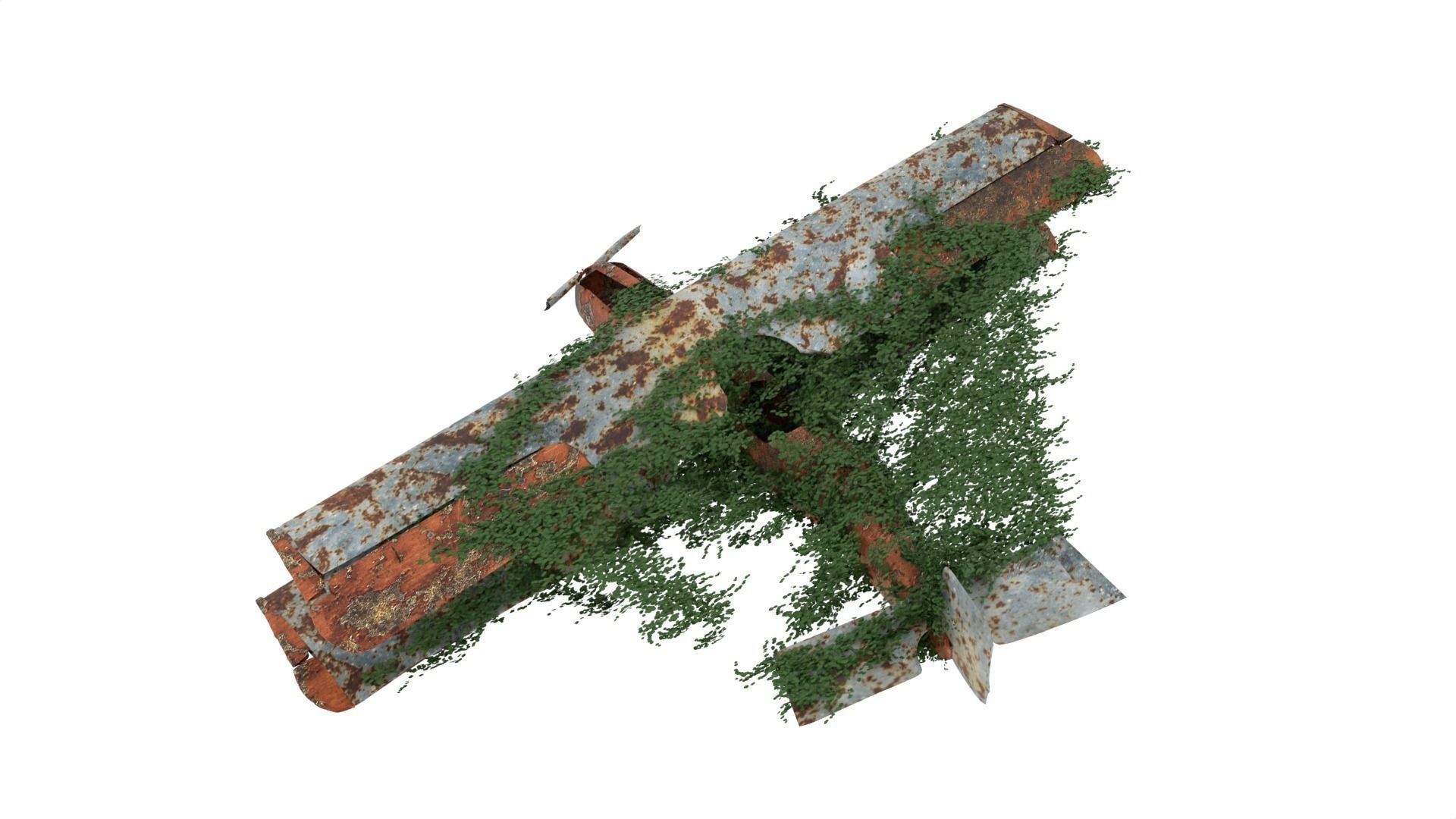 Damaged Rusted Aircraft 3D model | CGTrader