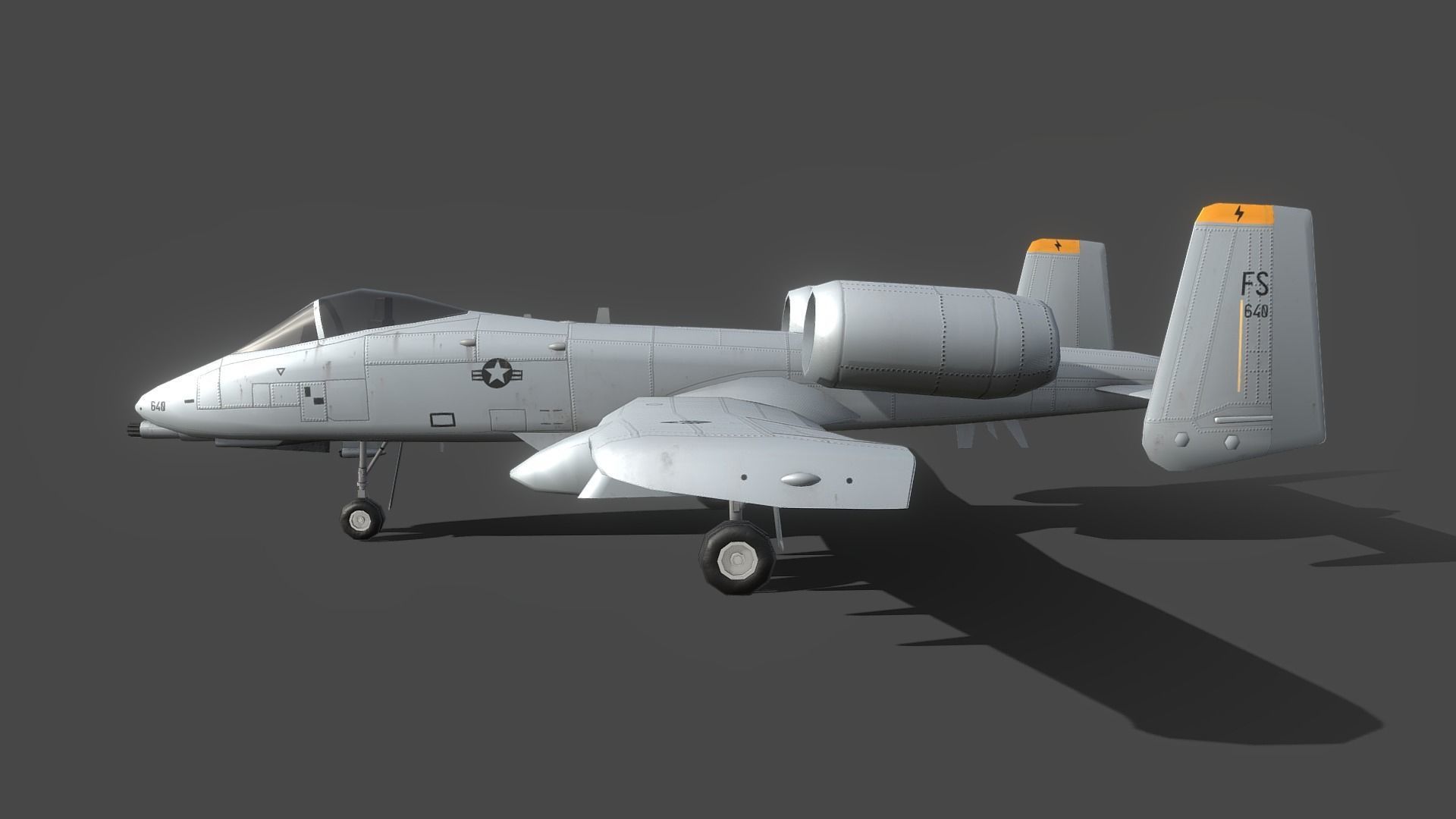 3D model A10 Thunderbolt VR / AR / low-poly | CGTrader