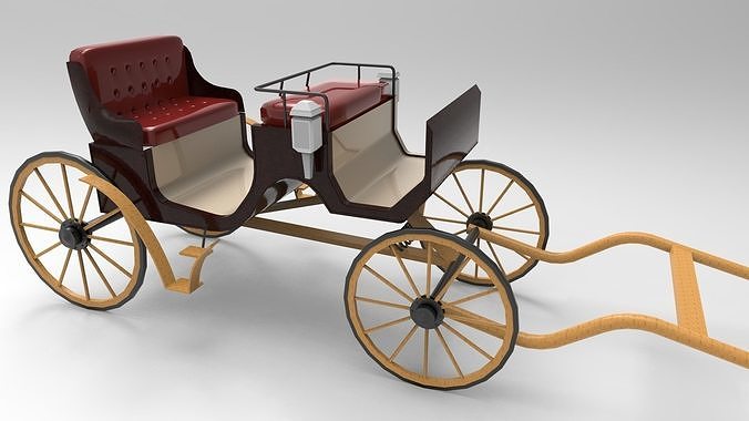 Carriage horse drawn 3D model | CGTrader