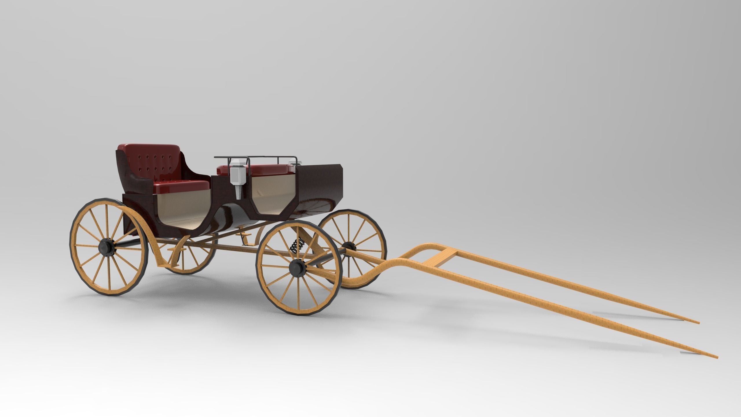 Carriage horse drawn 3D model | CGTrader
