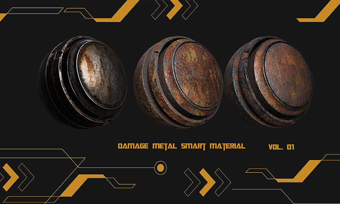 Smart Material Damage and Scratch Metal Texture | CGTrader