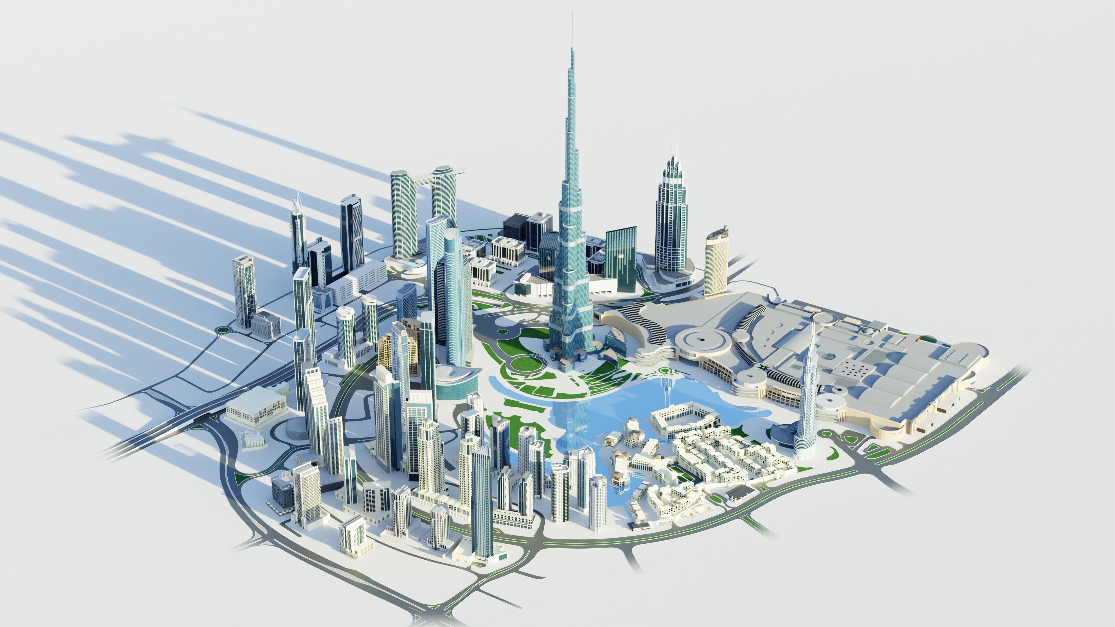 Burj khalifa Area - Dubai 3D model | CGTrader
