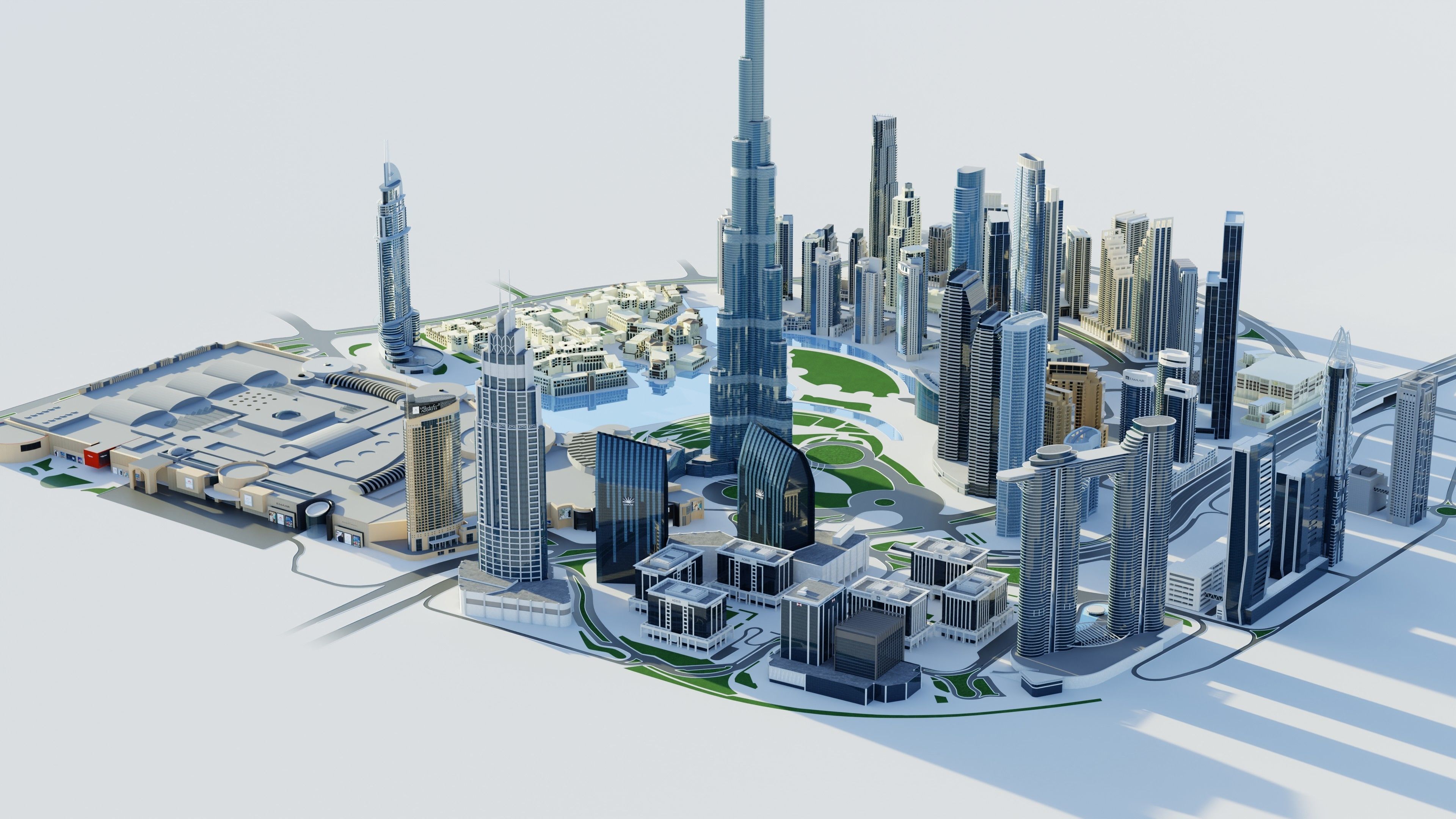 Burj khalifa Area - Dubai 3D model | CGTrader