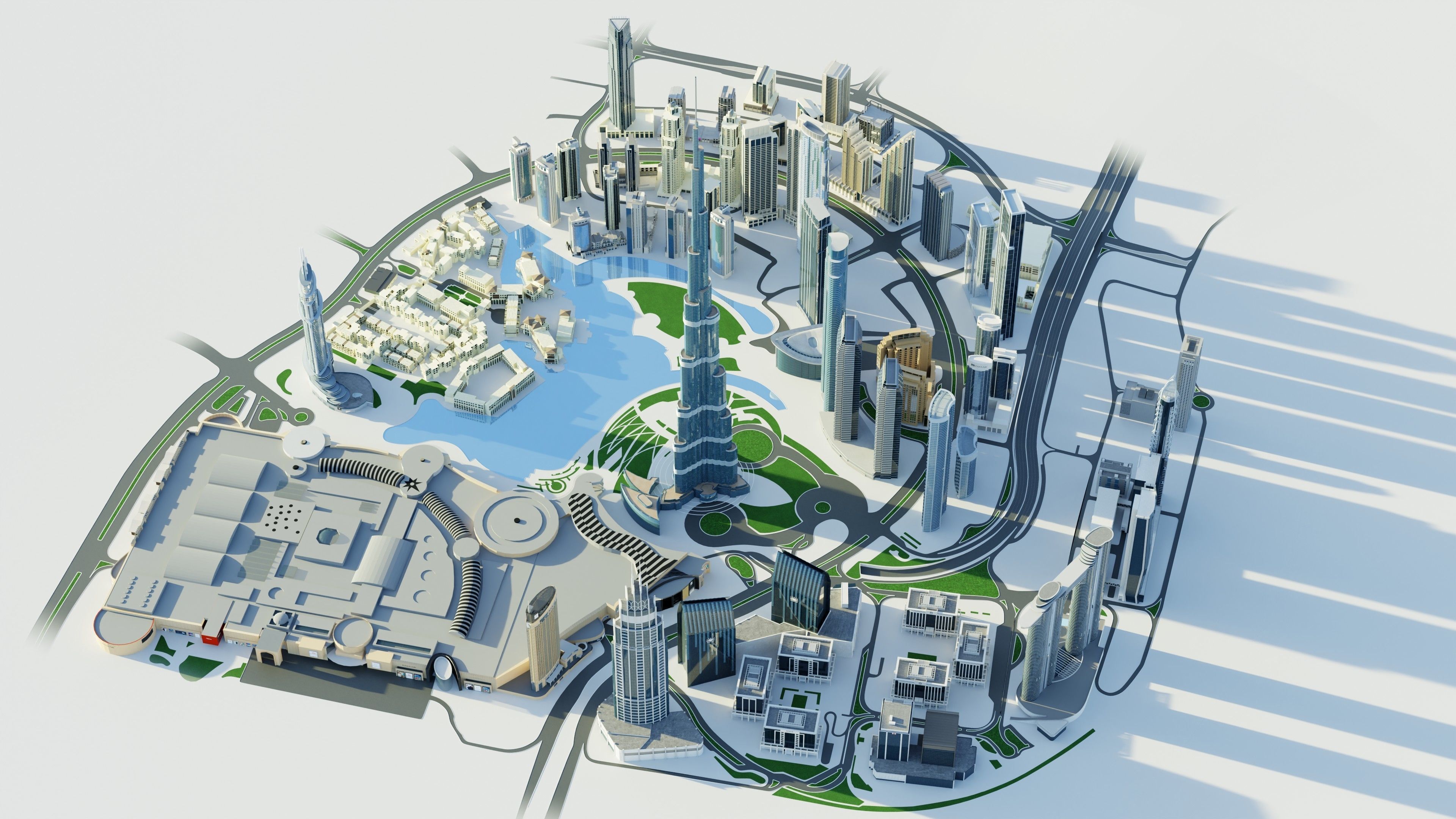 Burj khalifa Area - Dubai 3D model | CGTrader
