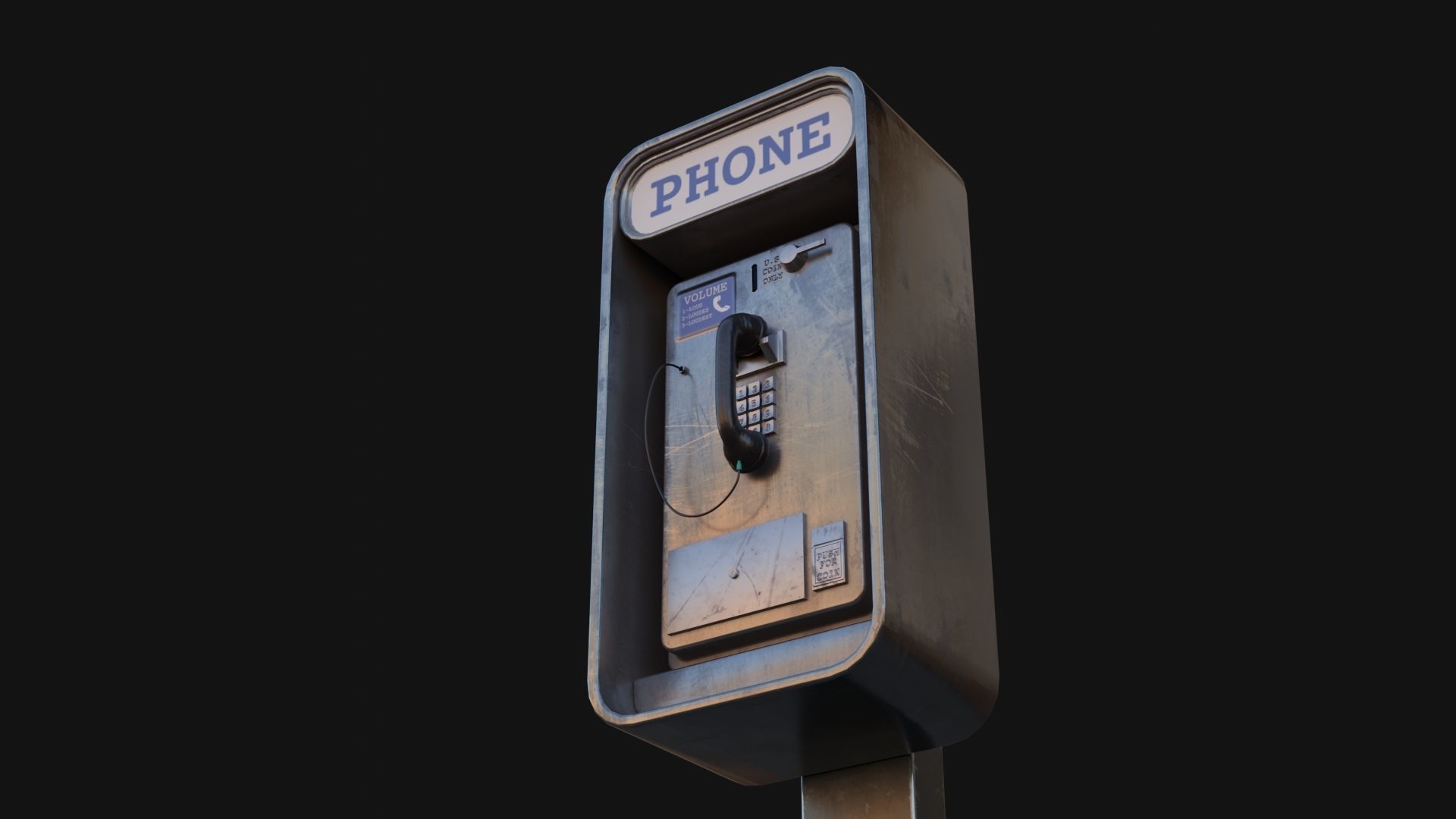 3D model PayPhone Subway 3D Model VR / AR / low-poly | CGTrader
