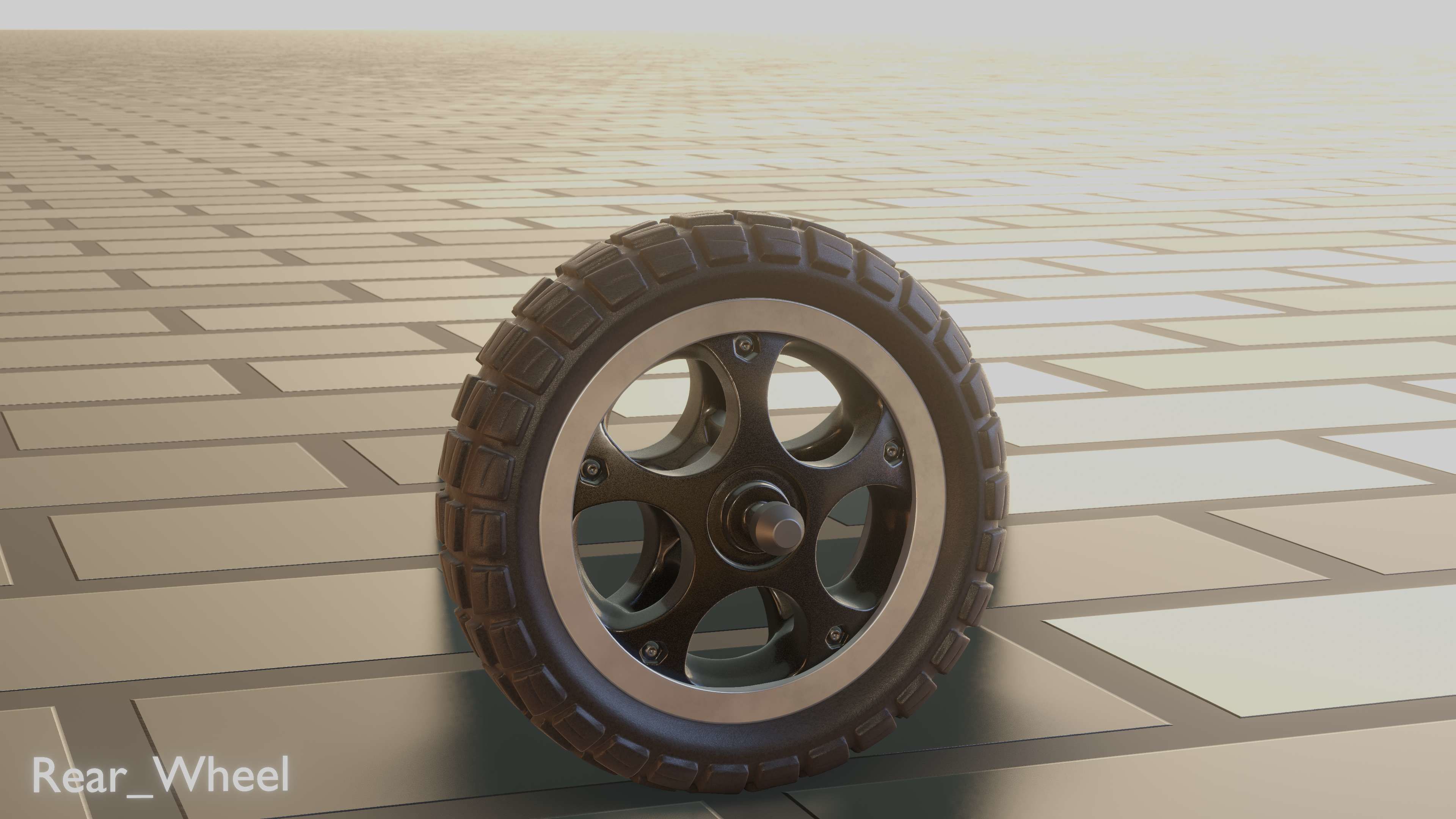 E-Scooter Rear-Wheel with Procedural PBR Material 3D model | CGTrader