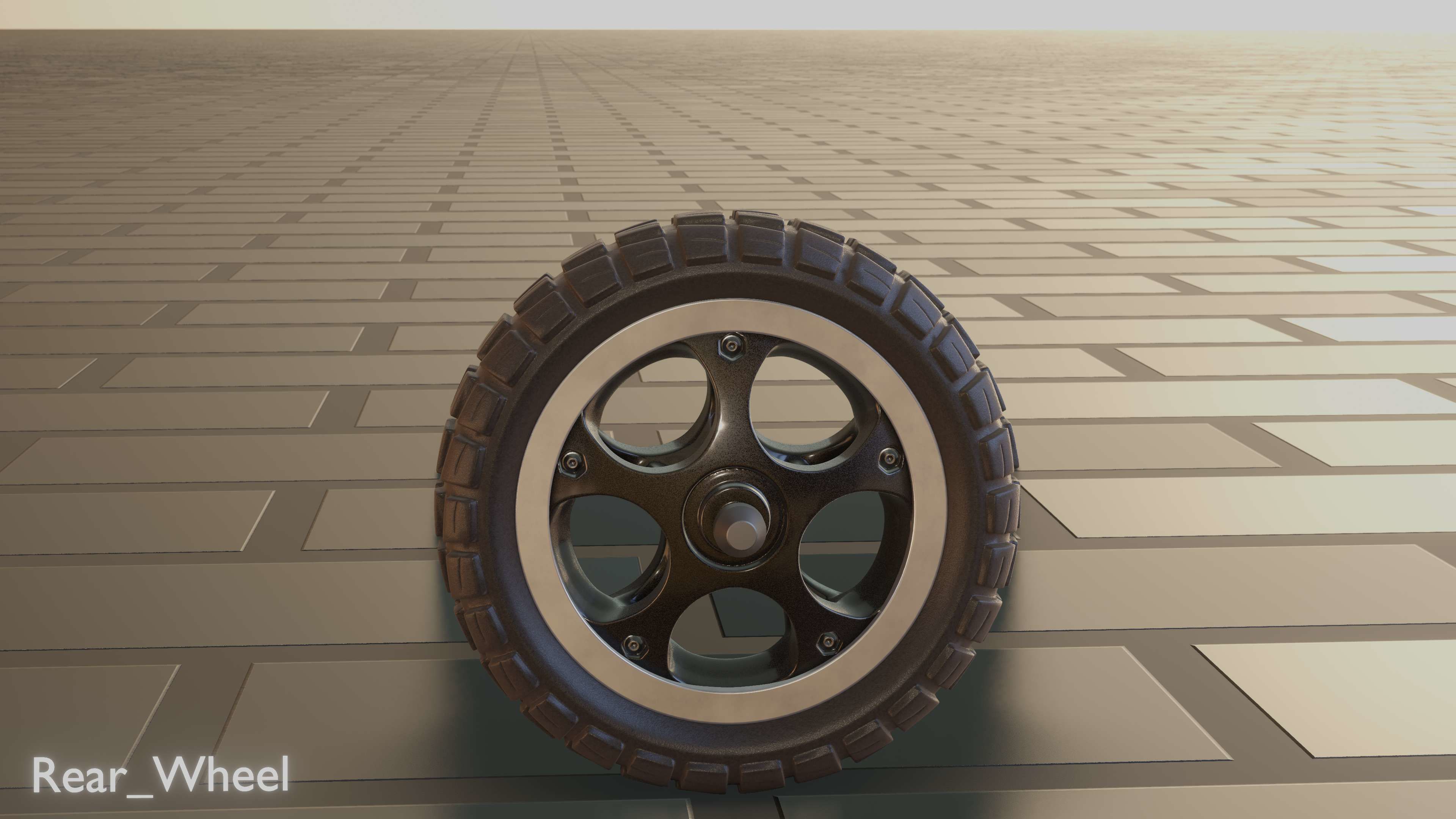 E-Scooter Rear-Wheel with Procedural PBR Material 3D model | CGTrader