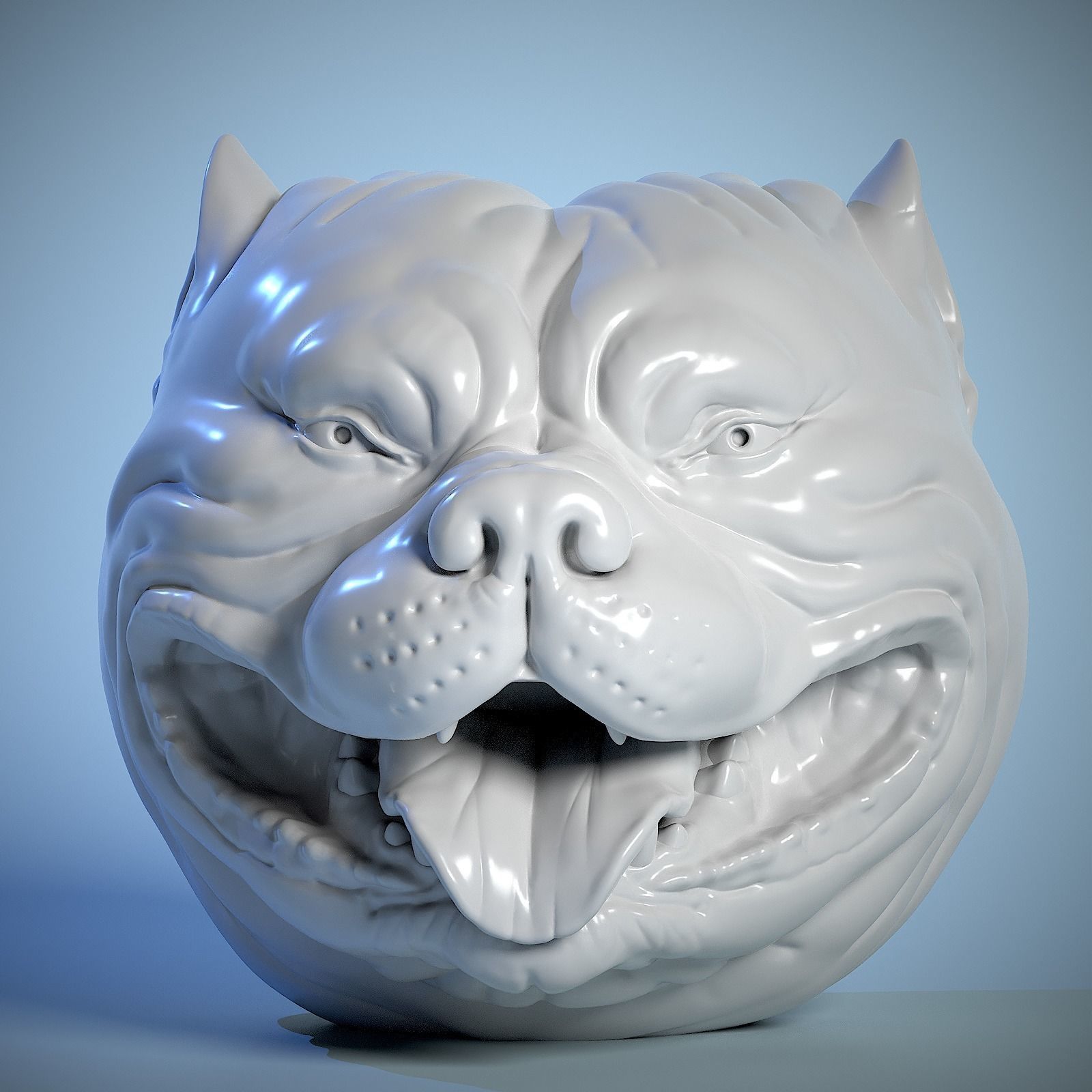 Pitbull Head Mini 3D model 3D printable | CGTrader