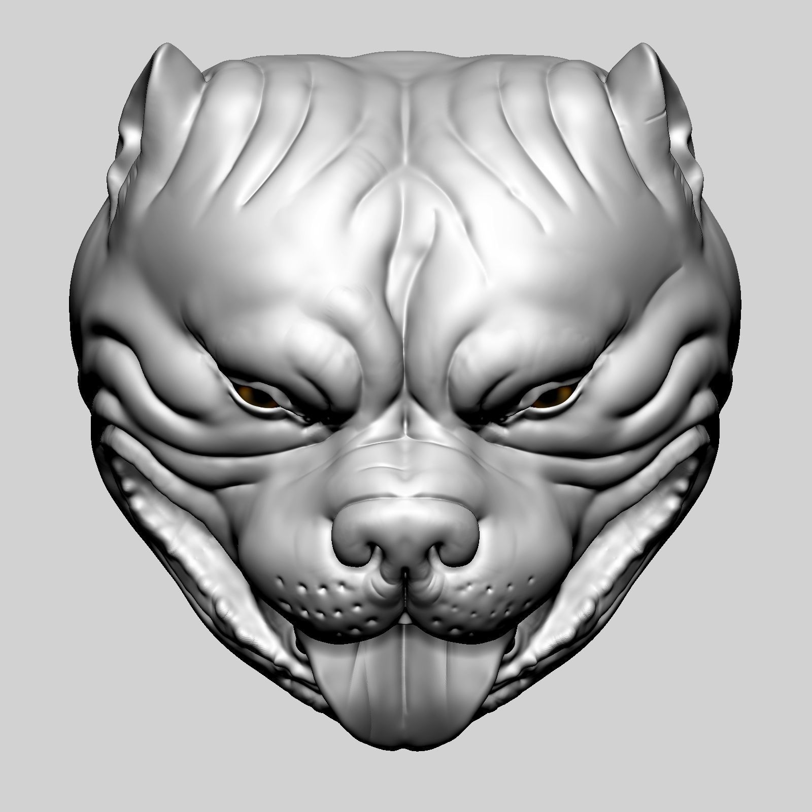 Pitbull Head Mini 3D model 3D printable | CGTrader