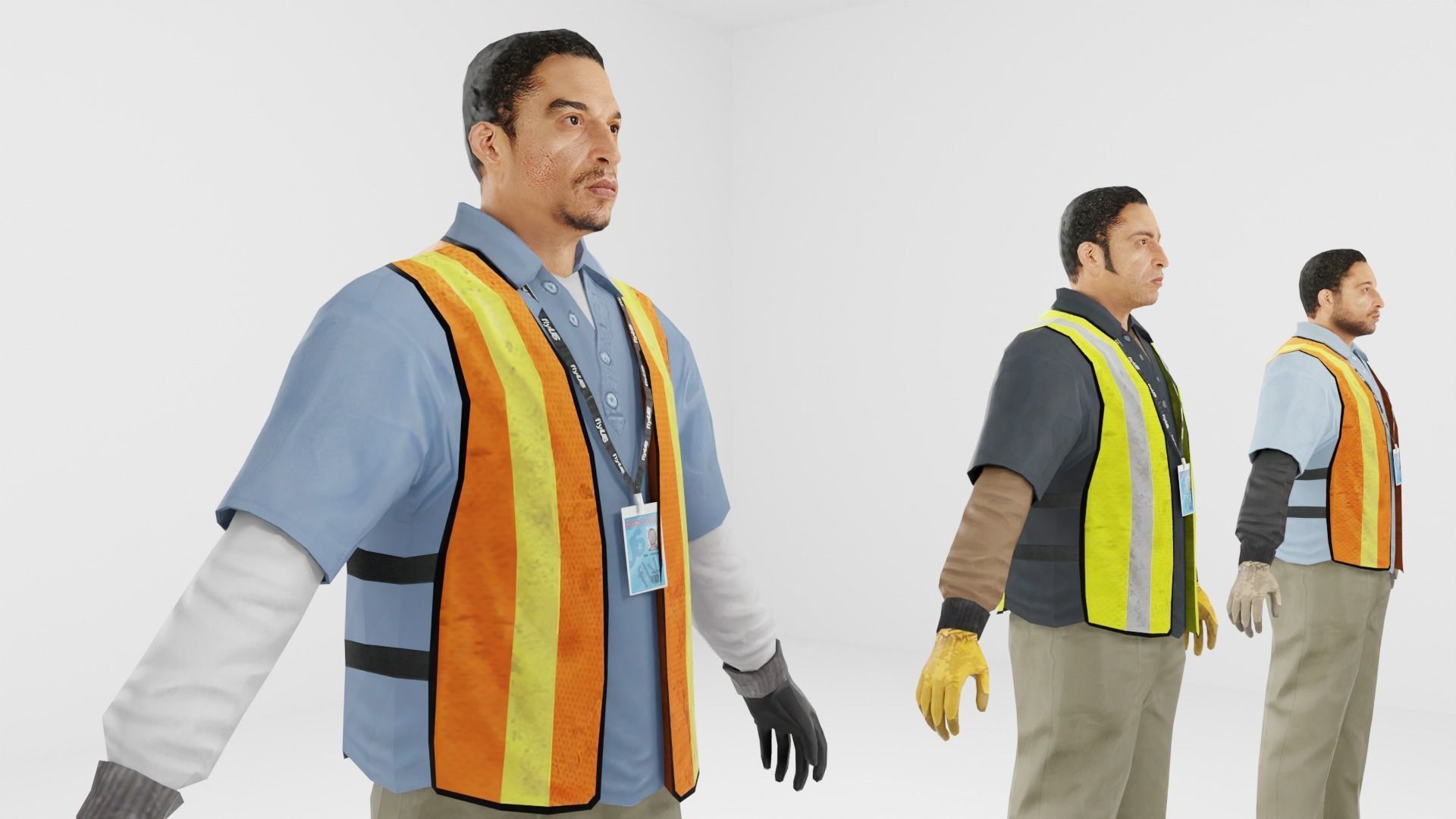 3D model Worker Pack Low-poly 3D model VR / AR / low-poly | CGTrader