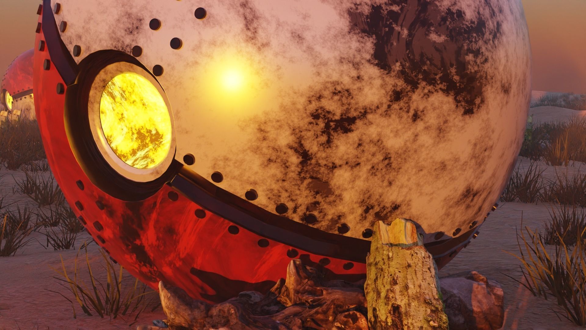 Broken Pokeball 3D model | CGTrader