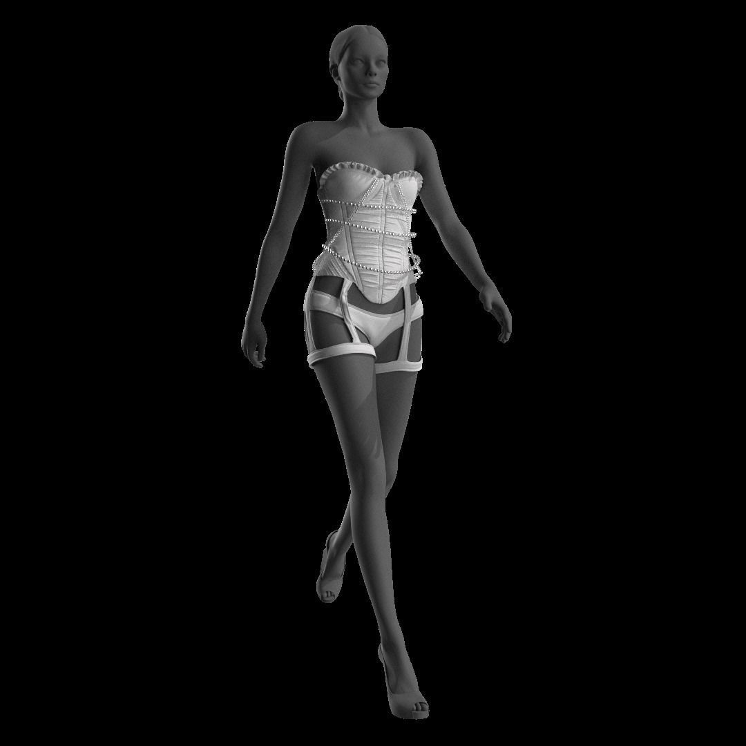 Bride Corset 16 MarvelousDesigner CLO3D ZPRJ FBX OBJ MTL 3D model | CGTrader