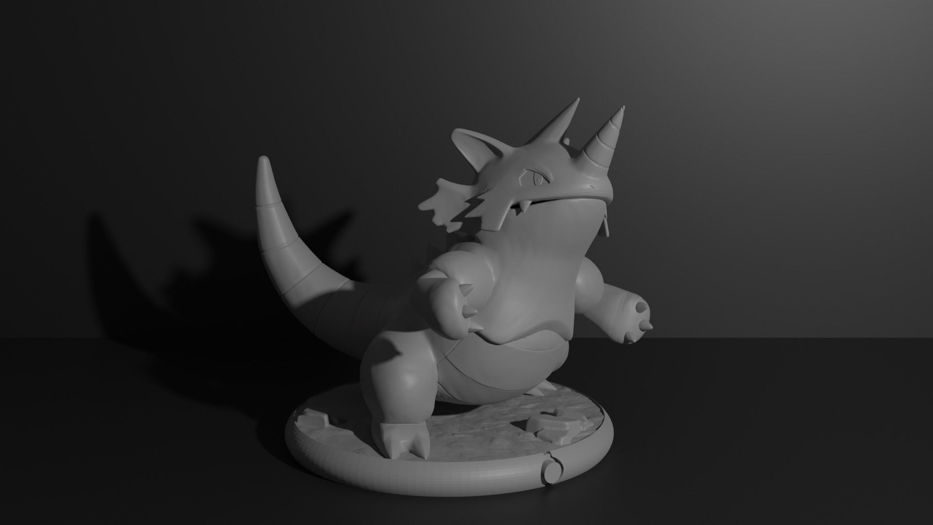 Rhydon pokemon 3D print model 3D model 3D printable | CGTrader