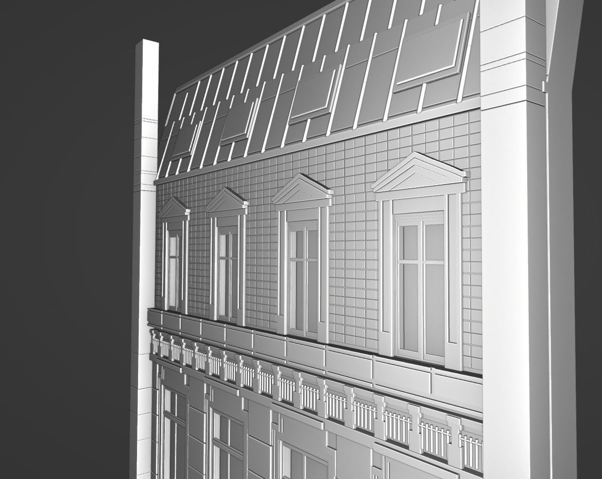Haussmann facade free 3D model | CGTrader