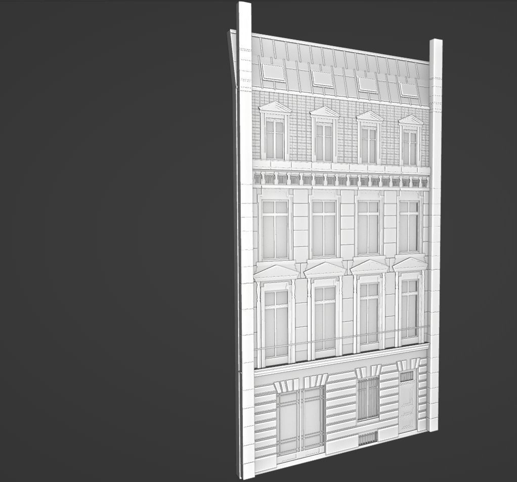 Haussmann facade free 3D model | CGTrader