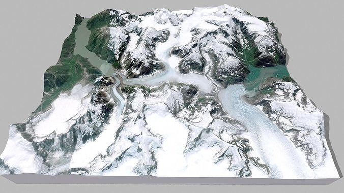 Mountain landscape Shakes glaiser 3D model | CGTrader