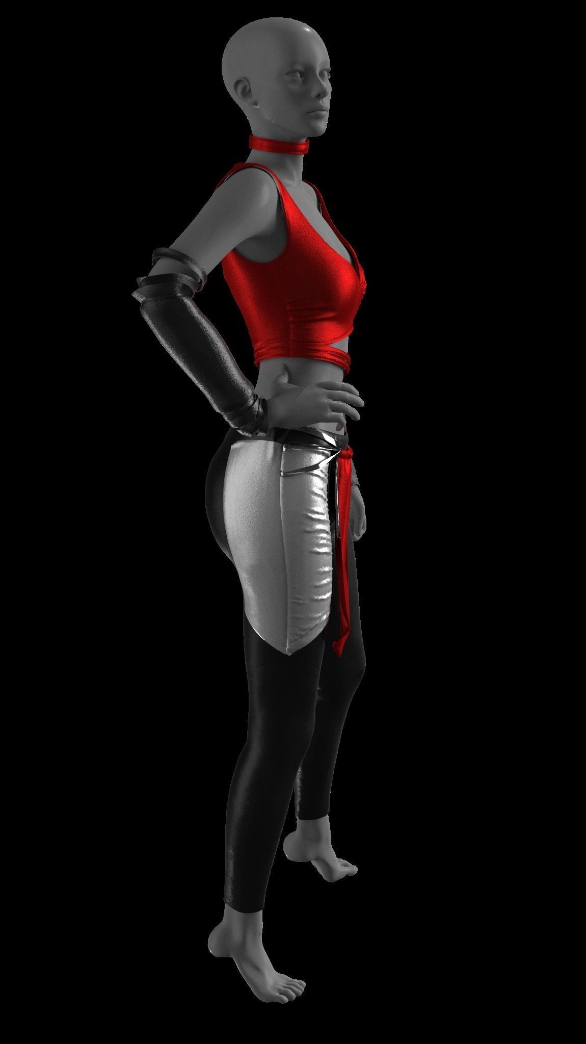 Combat Girl N1 21 Designer CLO3D ZPRJ FBX OBJ MTL 3D model 3D model ...