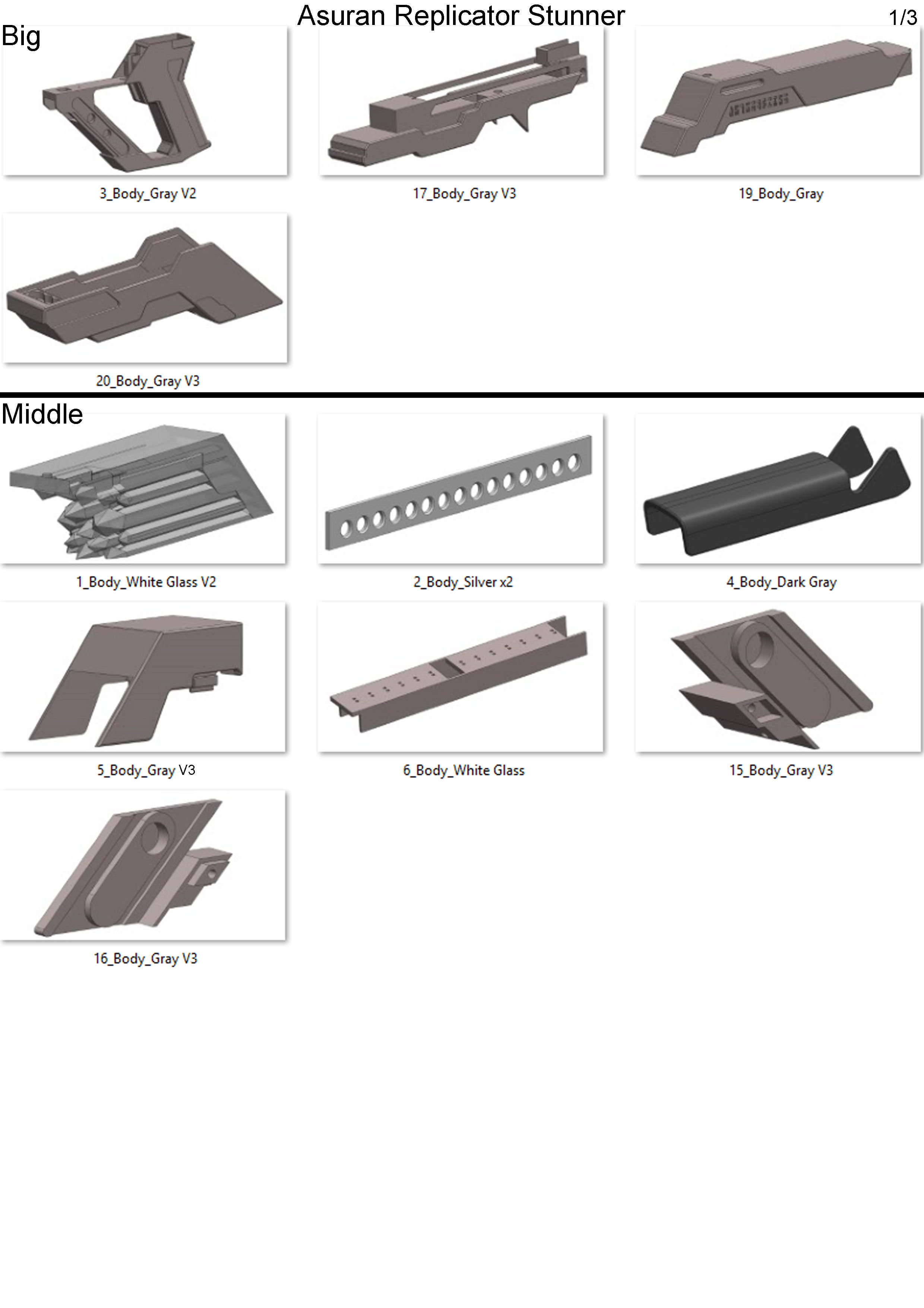Asuran Replicator Stunner - Stargate - Commercial - STL 3D model 3D ...