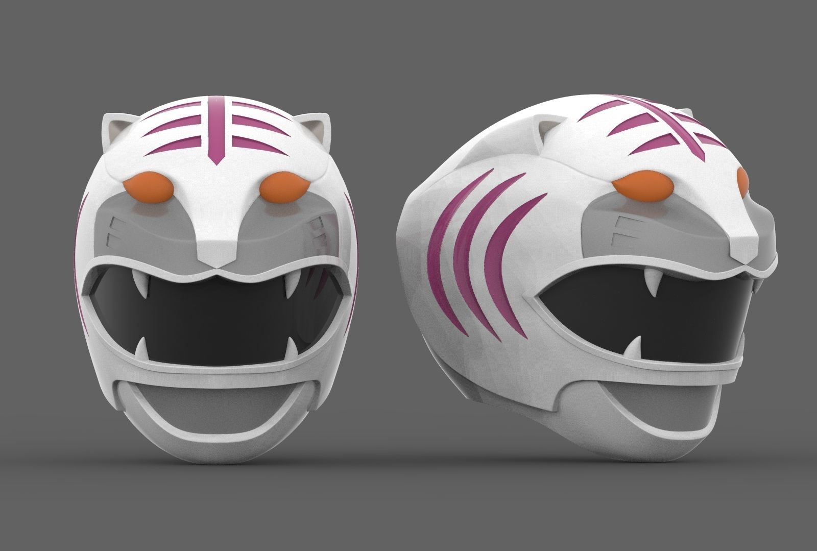 Power Ranger Wild Force-Gao Ranger White Helmet 3D model 3D printable ...
