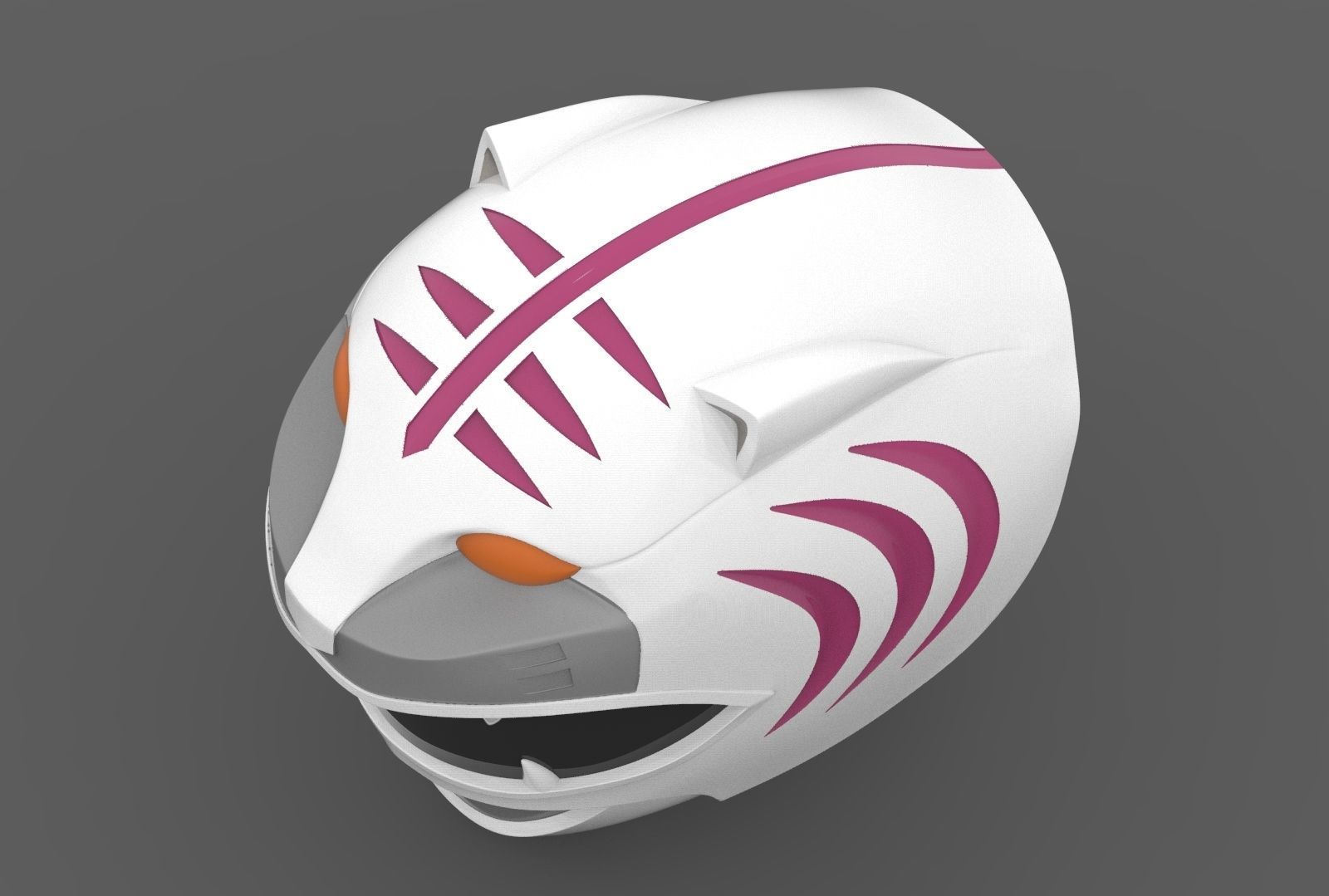 Power Ranger Wild Force-Gao Ranger White Helmet 3D model 3D printable ...