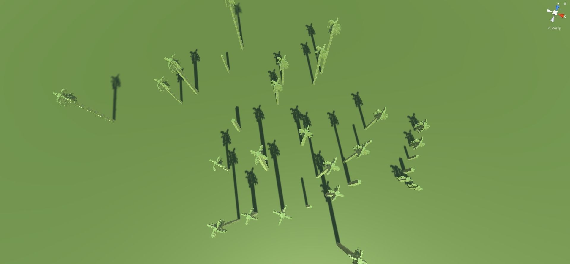 3D model Block Pack Bamboo - block styled voxel bamboo VR / AR / low ...