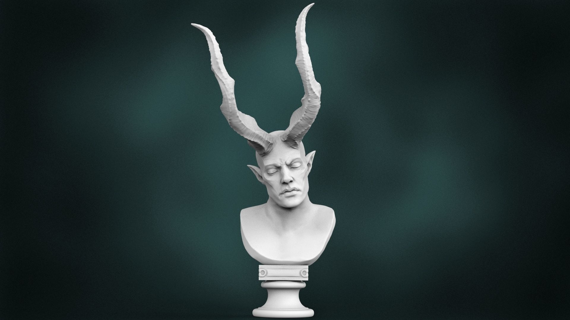 Bust of the Devil 3D model 3D printable | CGTrader