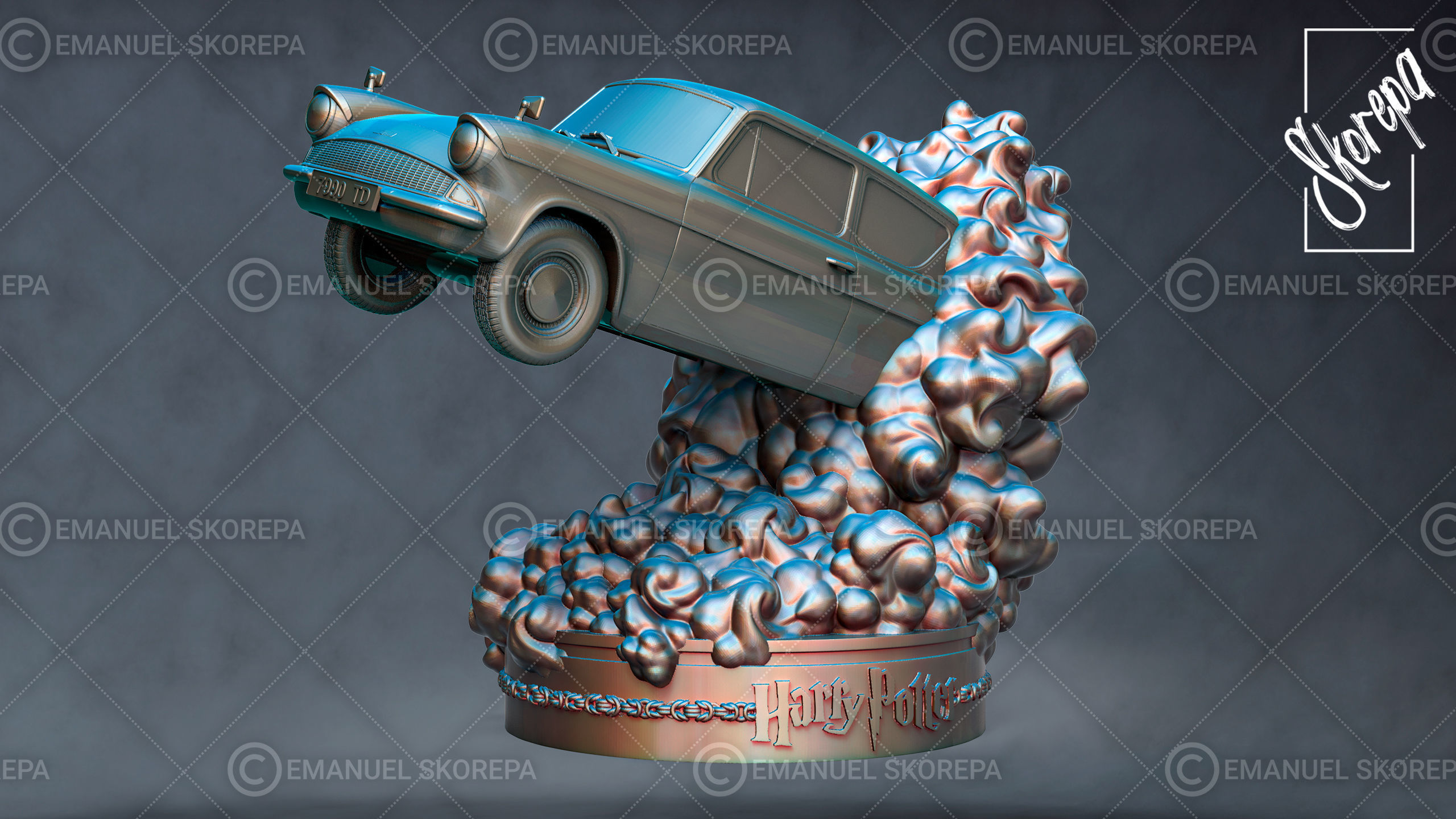 HARRY POTTER WEASLEY CAR 3D model 3D printable | CGTrader