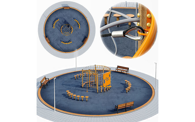 Children playground Sports ground 3D model | CGTrader