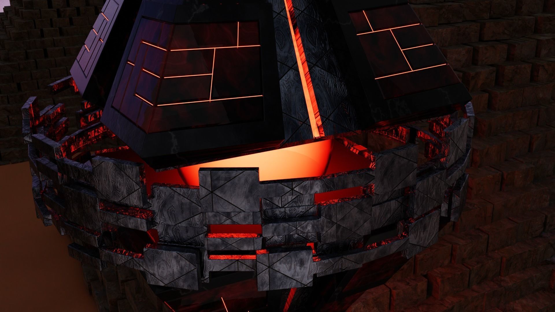 UFO 4 Pyramid Spaceship - Ovni - Flying Saucer free 3D model | CGTrader