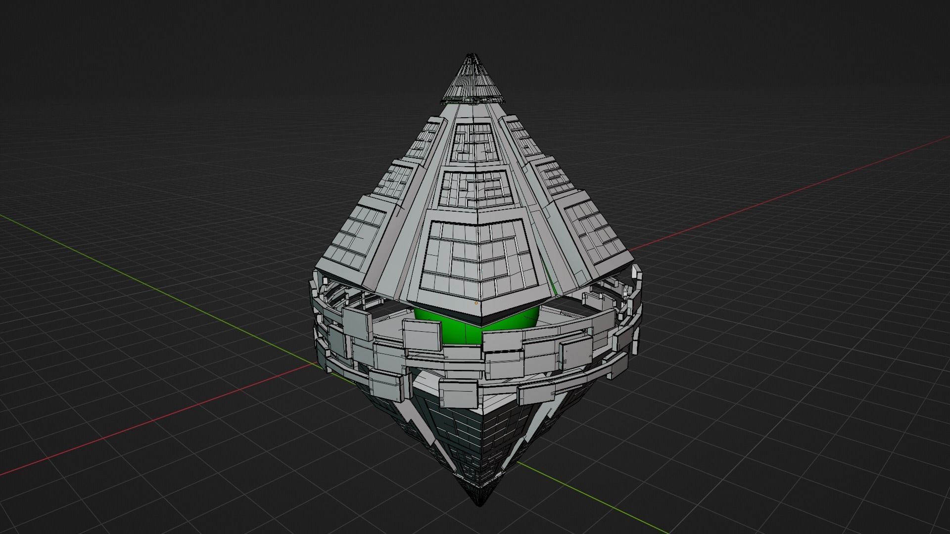UFO 4 Pyramid Spaceship - Ovni - Flying Saucer free 3D model | CGTrader