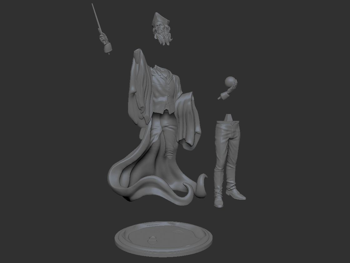 Wizard statue 3D model 3D printable | CGTrader
