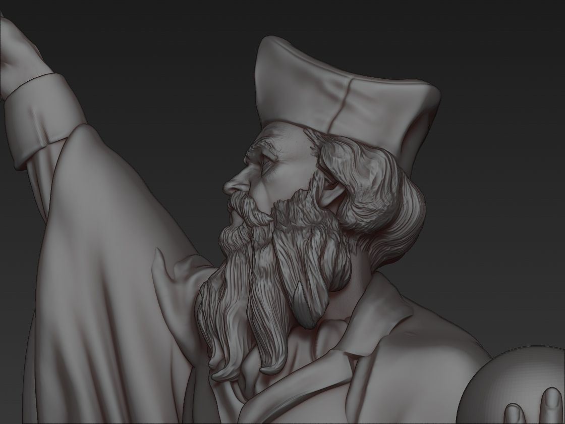 Wizard statue 3D model 3D printable | CGTrader