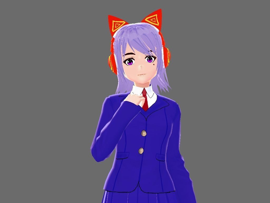 3D model 3d anime style girl avatar VR / AR / low-poly | CGTrader