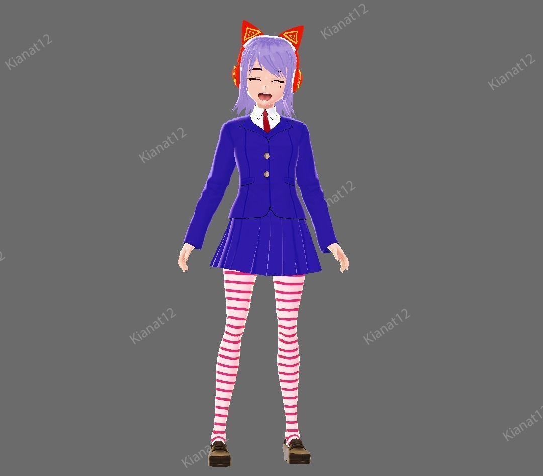 3D model 3d anime style girl avatar VR / AR / low-poly | CGTrader
