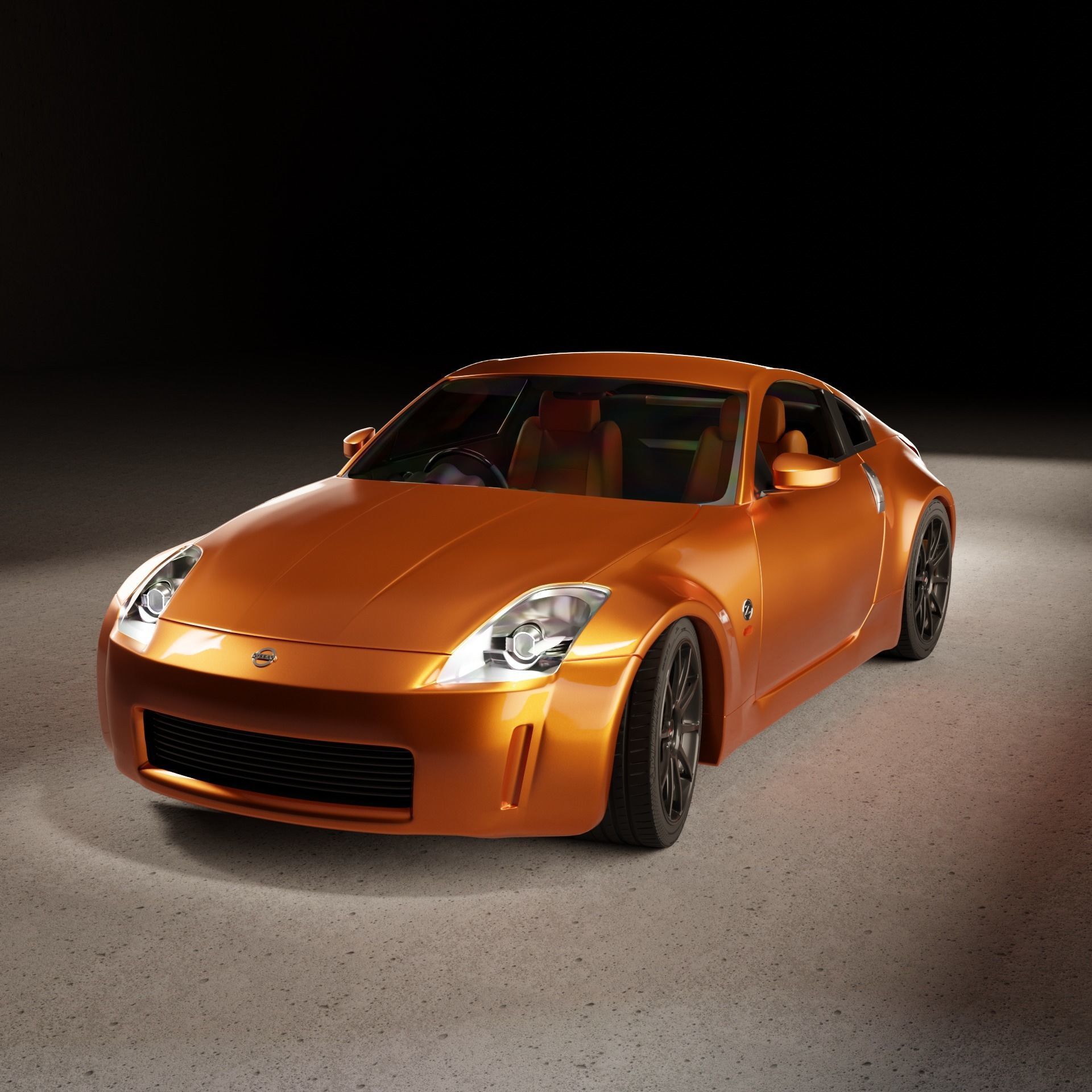 Nissan 350z Japanese Sports Coupe With Interior Model free 3D model ...
