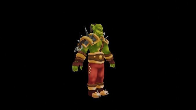 3D model ORC LOWPOLY with HANDPAINTED texture VR / AR / low-poly | CGTrader