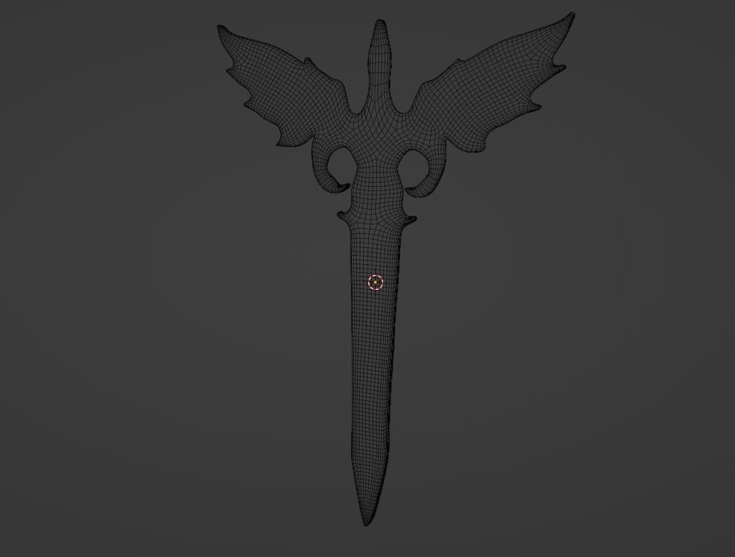 3D model Winged Dagger Weapon - Low Poly Asset Low-poly 3D model VR ...