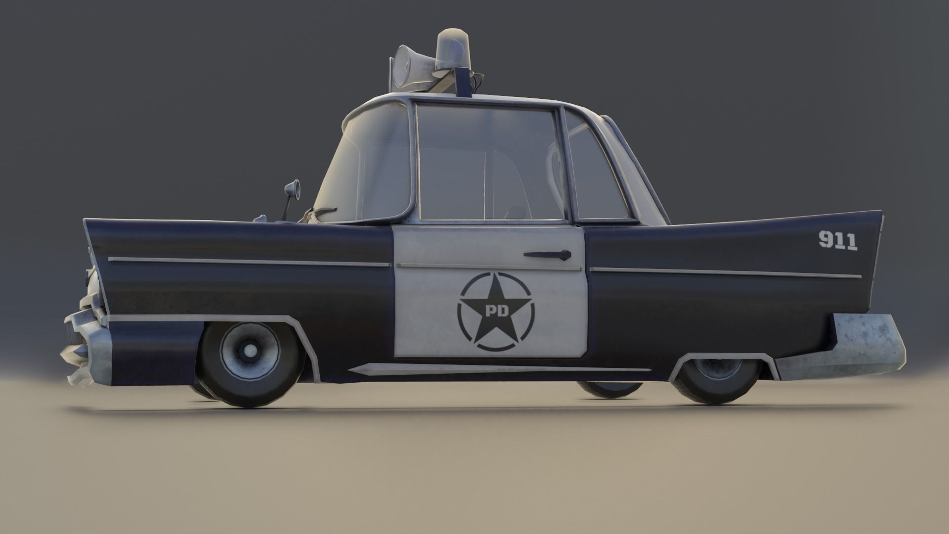 3D model Low Poly Stylized Police Car VR / AR / low-poly | CGTrader