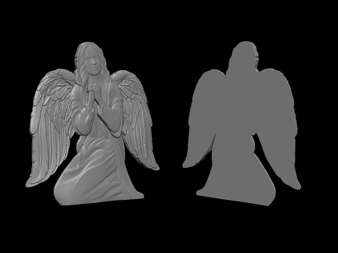 Praying Angel 3D model 3D printable | CGTrader