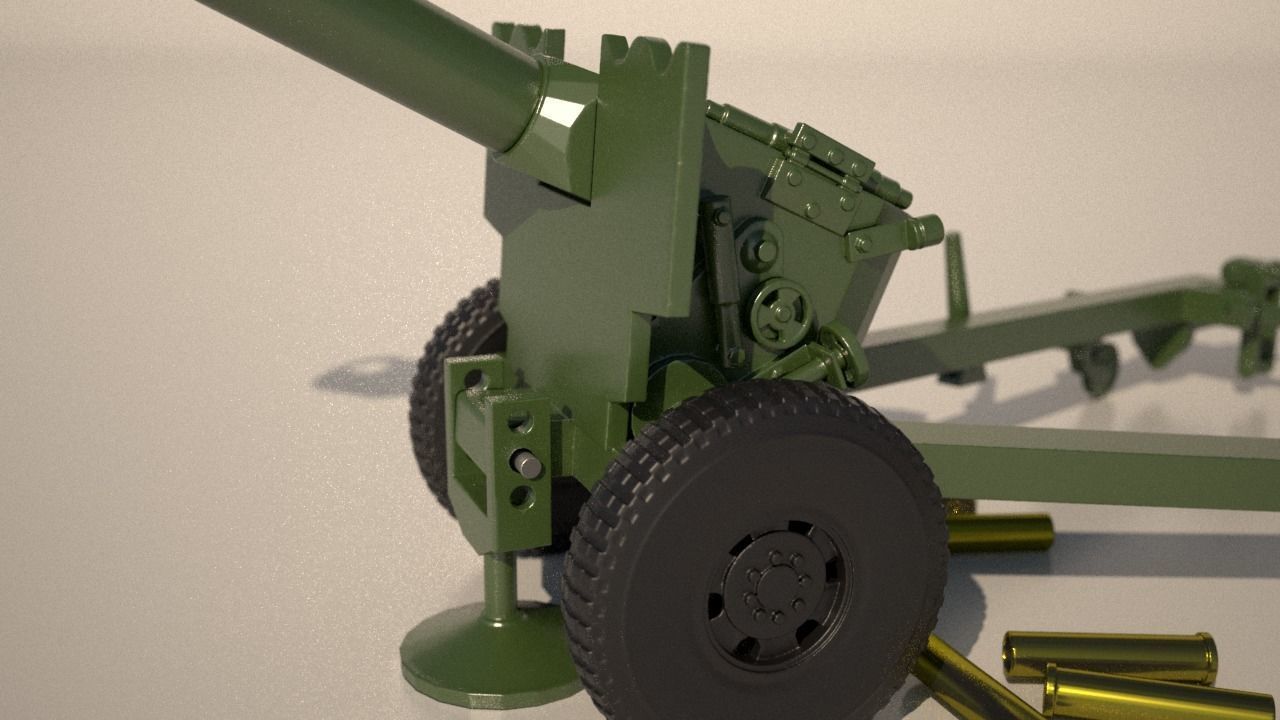 Howitzer Artillery for 3Dprint 3D model 3D printable | CGTrader