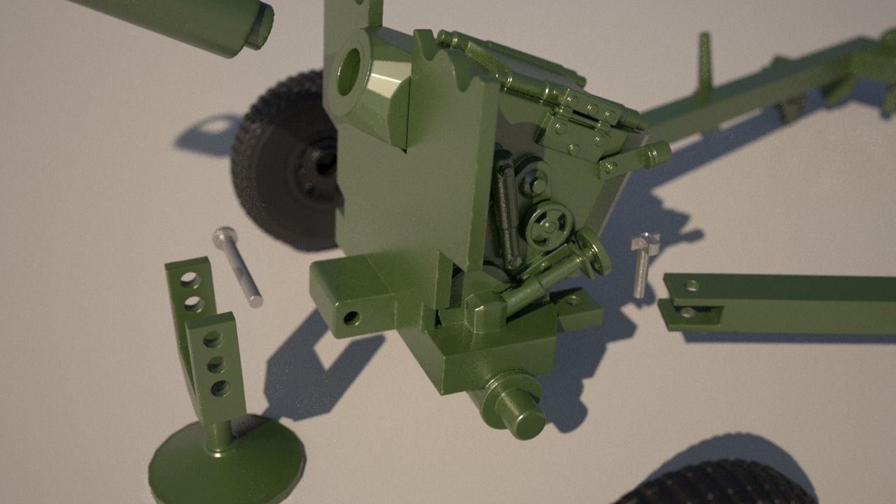 Howitzer Artillery for 3Dprint 3D model 3D printable | CGTrader