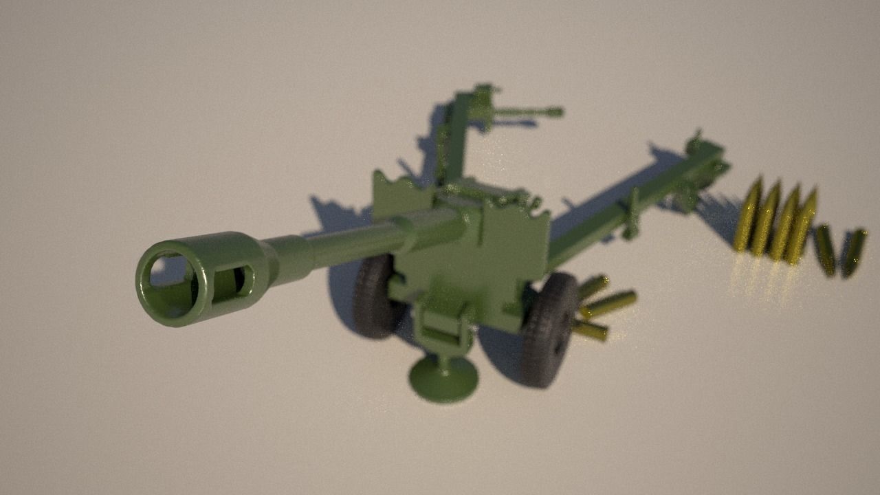 Howitzer Artillery for 3Dprint 3D model 3D printable | CGTrader