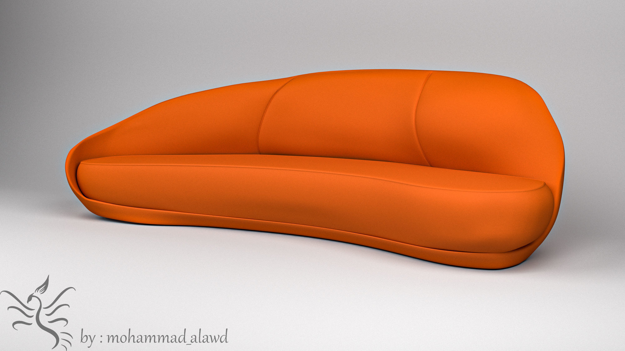 3D model Organic shaped sofa VR / AR / low-poly | CGTrader