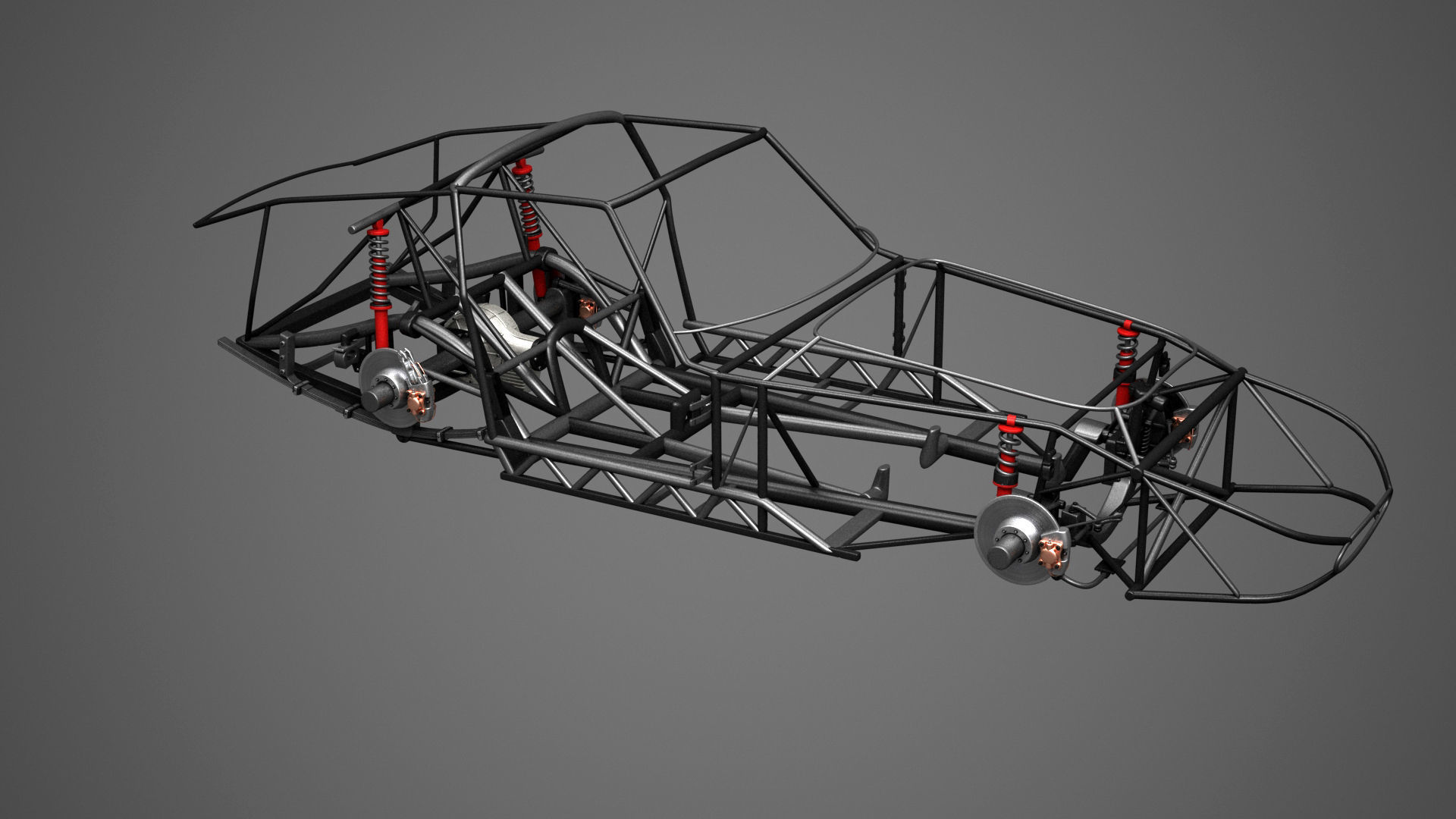 3D model Chassis Frame - Ferrari 250 GTO VR / AR / low-poly | CGTrader