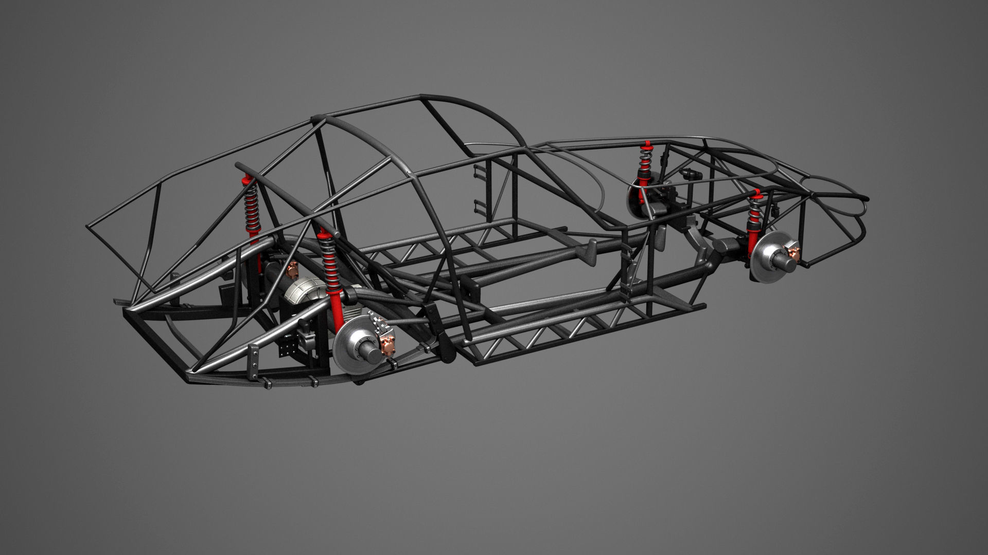 3D model Chassis Frame - Ferrari 250 GTO VR / AR / low-poly | CGTrader