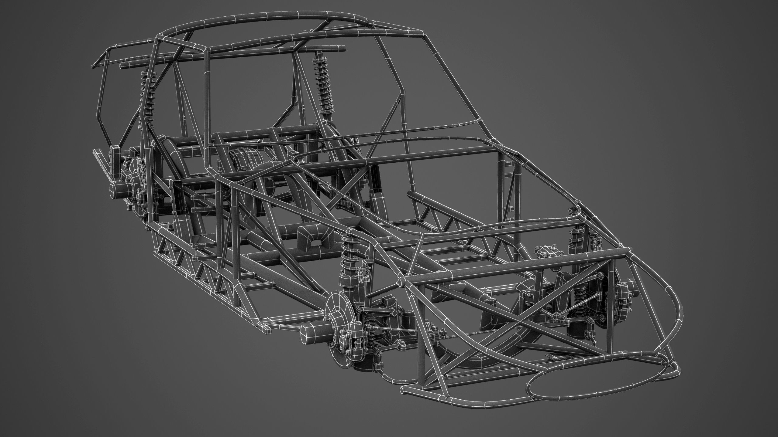 3D model Chassis Frame - Ferrari 250 GTO VR / AR / low-poly | CGTrader