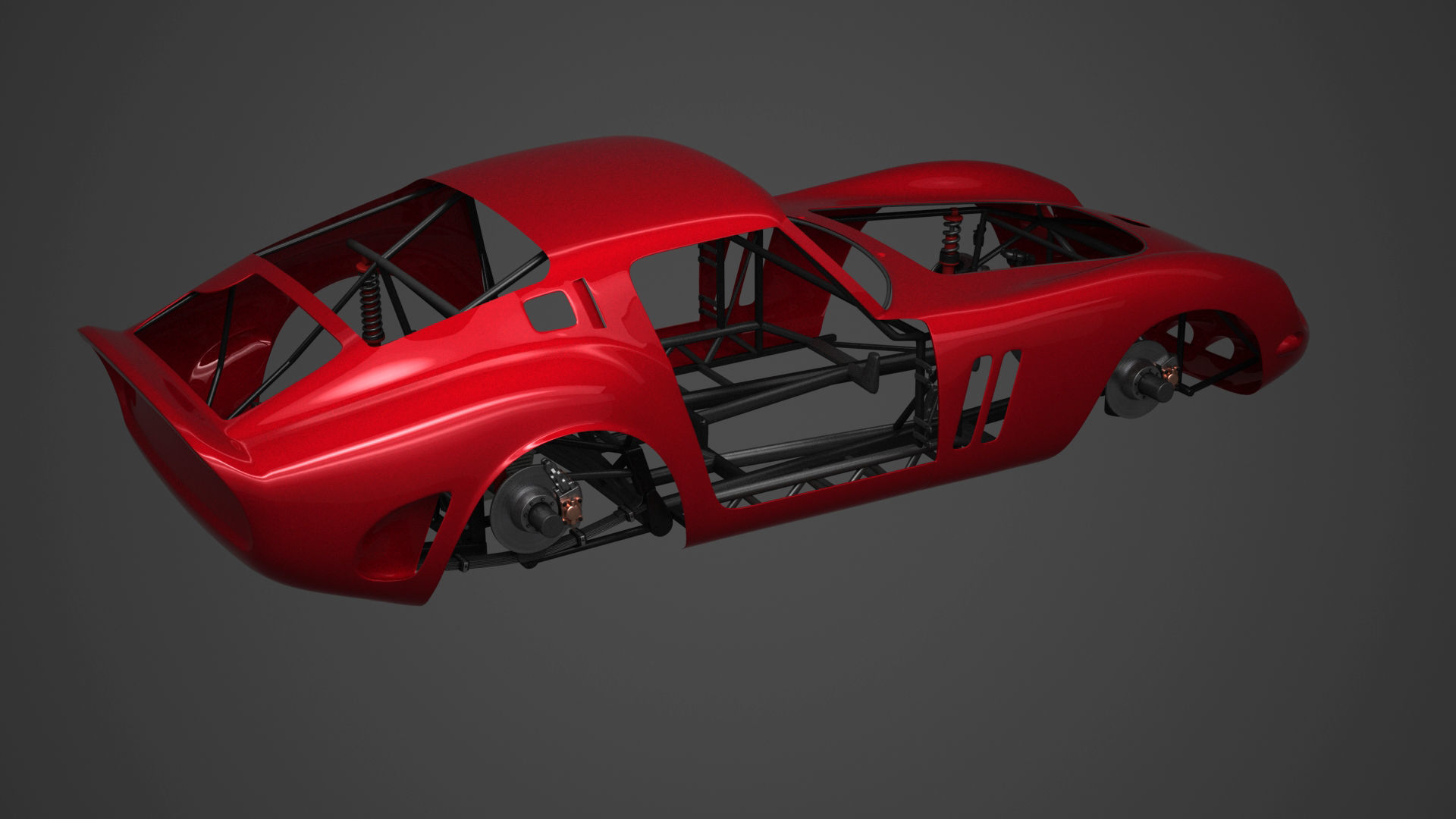 3D model Chassis Frame - Ferrari 250 GTO VR / AR / low-poly | CGTrader