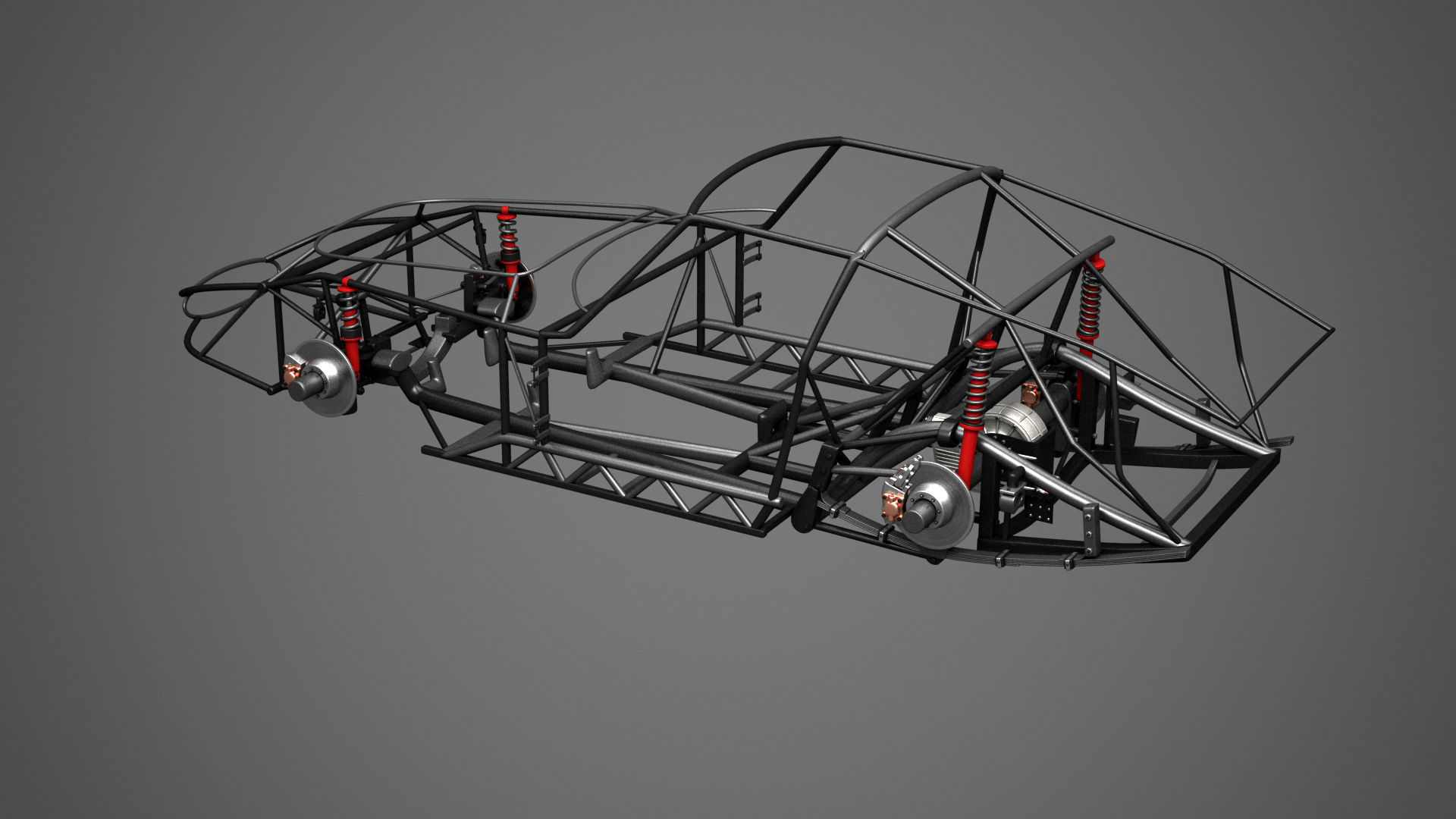 3D model Chassis Frame - Ferrari 250 GTO VR / AR / low-poly | CGTrader