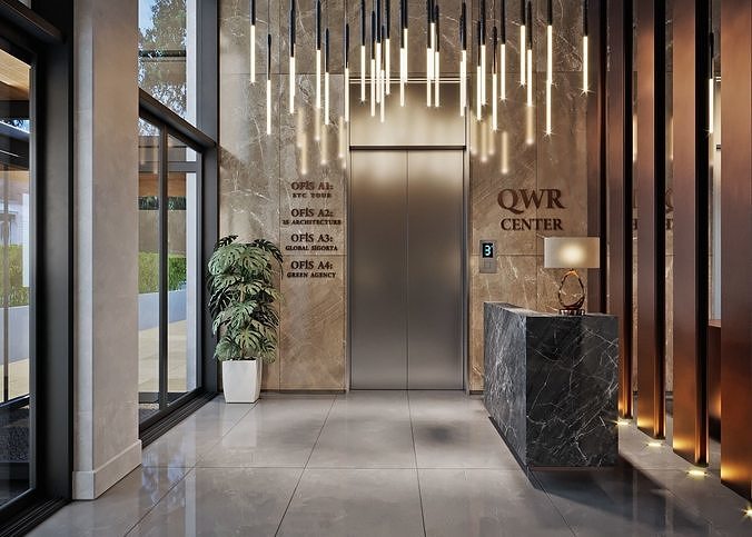 3D model Lobby Full Scene VR / AR / low-poly | CGTrader